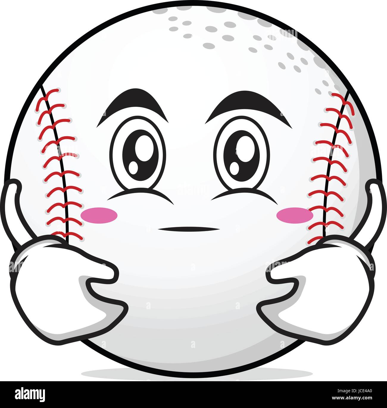 Hugging face baseball cartoon character Stock Vector Image & Art - Alamy