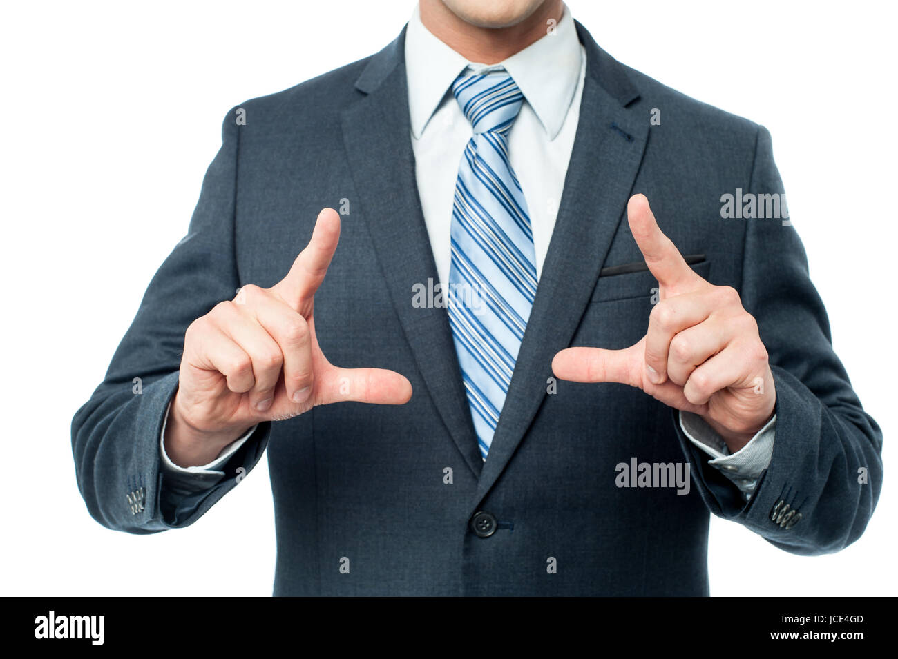 Businessman hands framing hi-res stock photography and images - Alamy