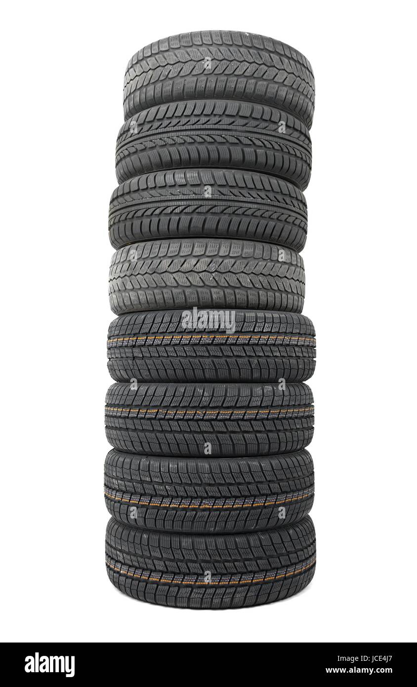 A set of new winter tyres Stock Photo - Alamy