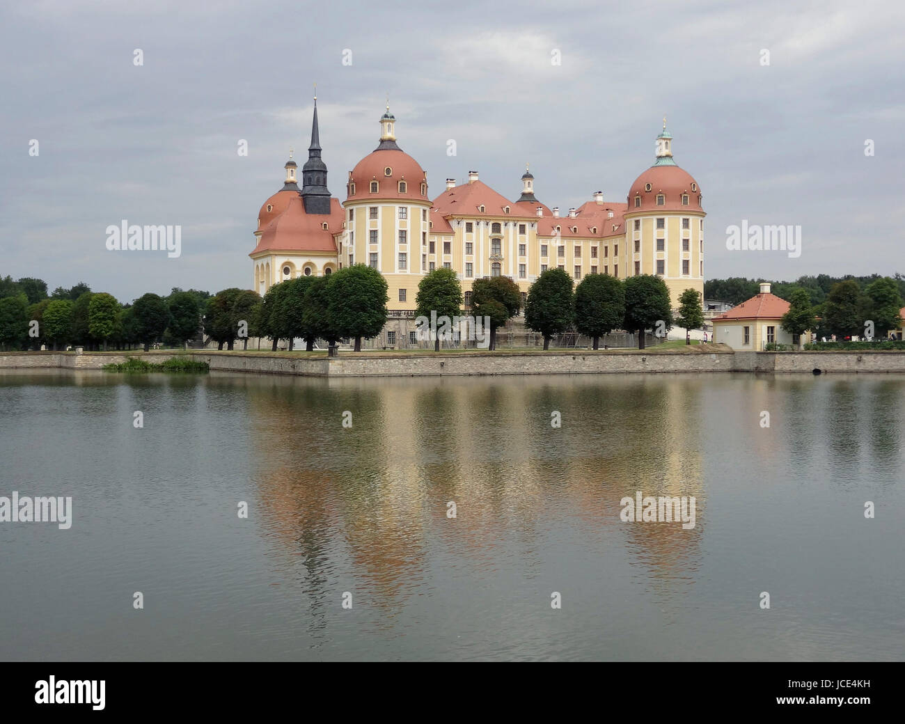 the Moritzburg Castle, a Baroque Palace in Moritzburg in the german ...