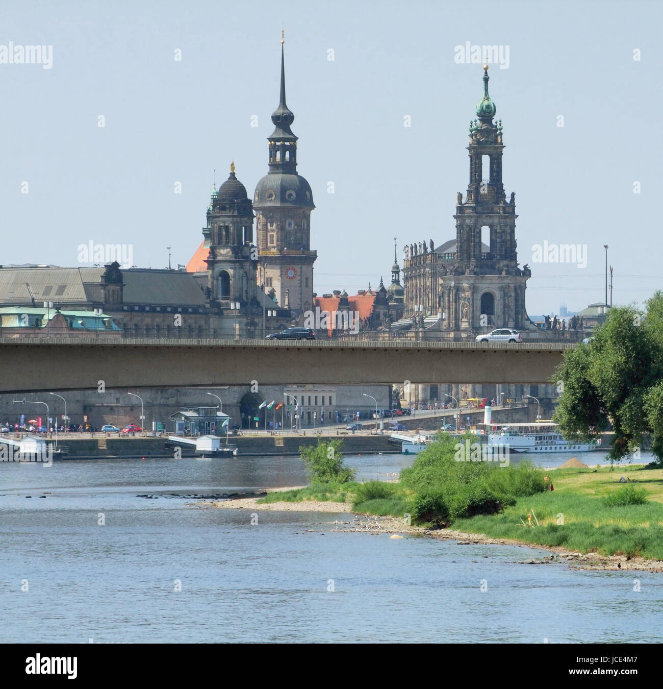 waterside scenery of a city named Dresden in Saxony (Germany Stock ...