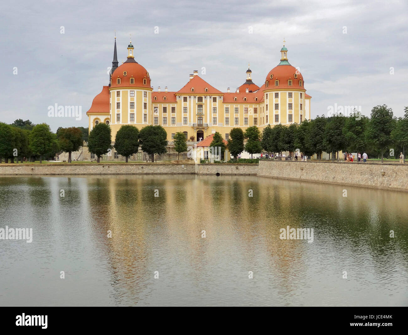 the Moritzburg Castle, a Baroque Palace in Moritzburg in the german ...