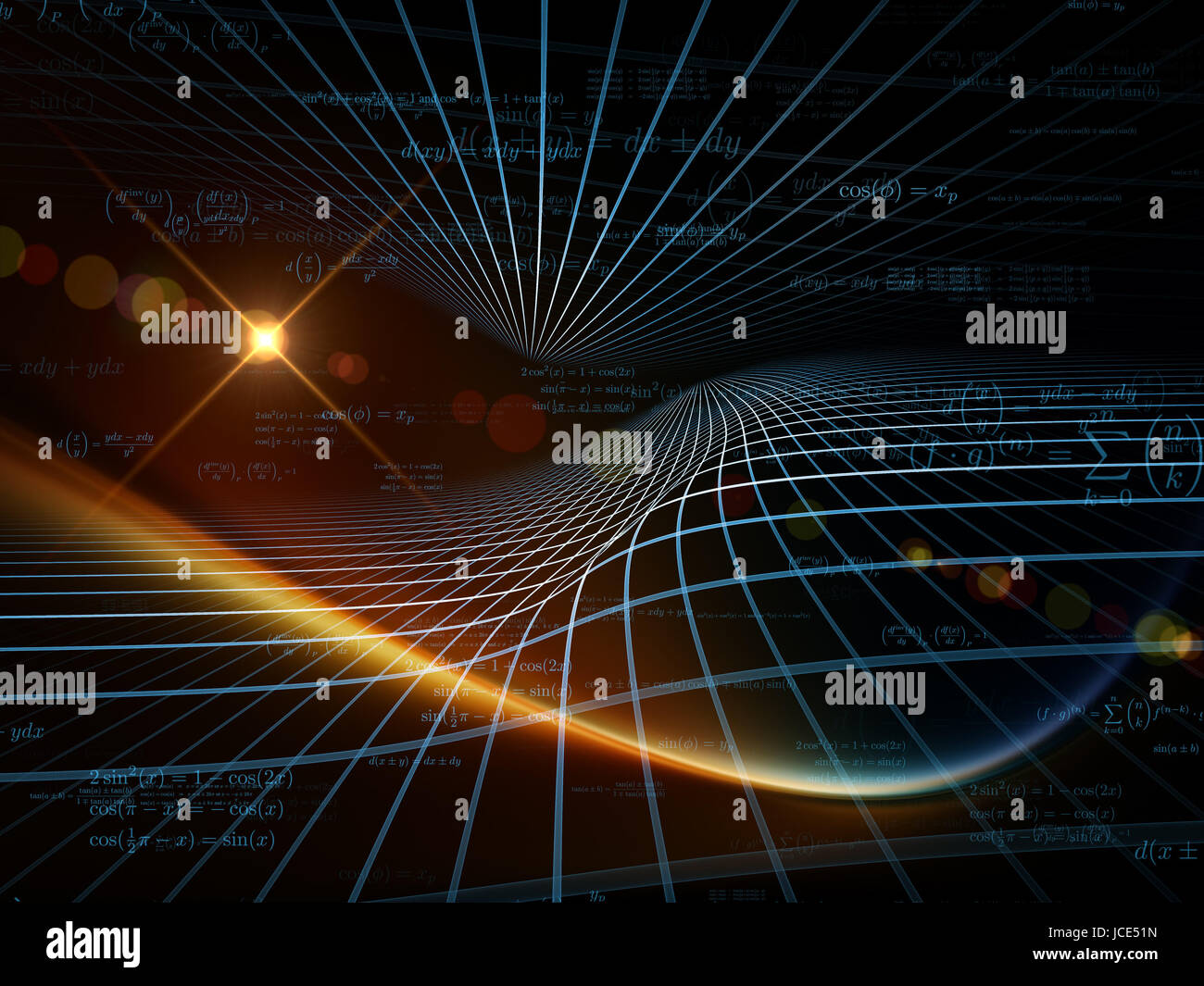 Space Geometry series. Backdrop of Math, geometry and design elements ...