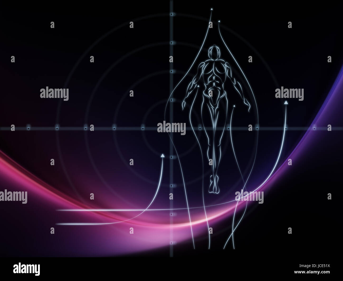 Geometry of Man series. Artistic background made of Human line drawing ...