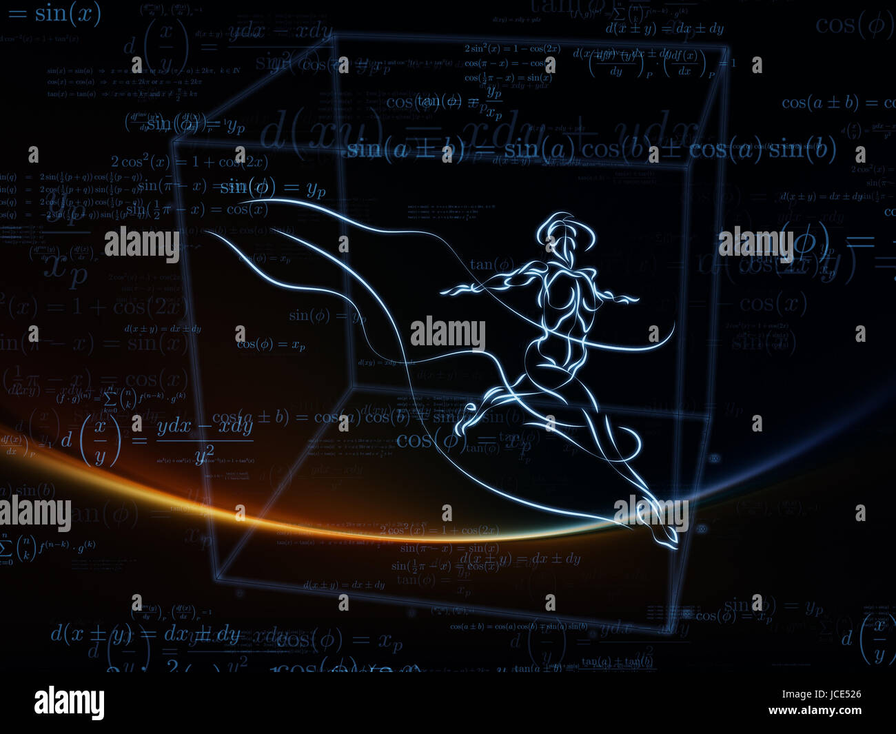 Geometry of Man series. Design made of Human line drawing, math ...