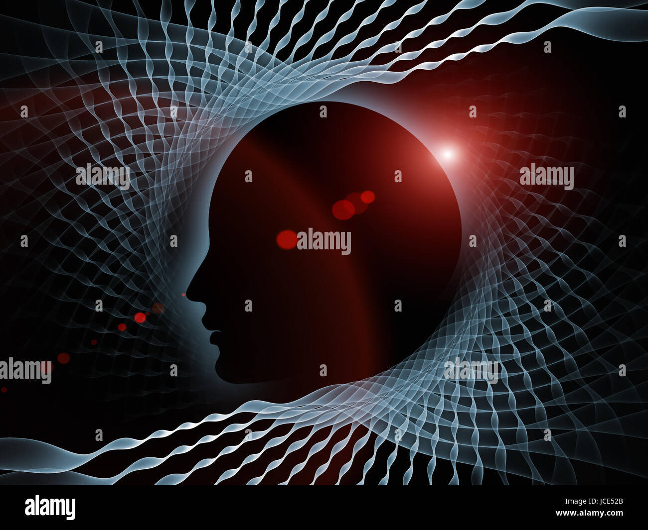 Mind Geometry series. Backdrop composed of Human profile, math and ...
