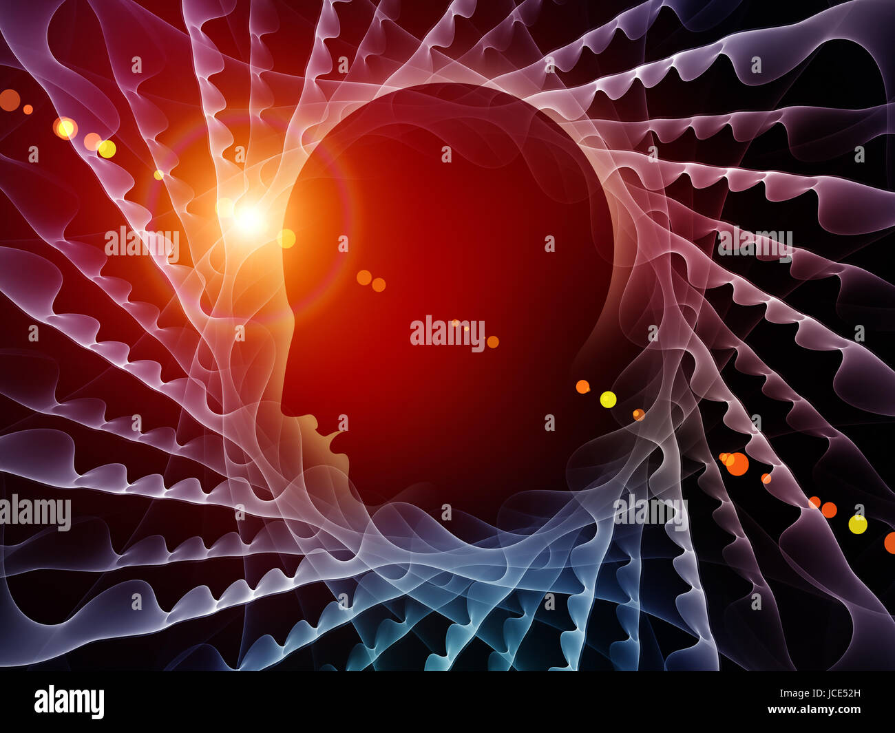 Mind Geometry series. Artistic background made of Human profile, math ...