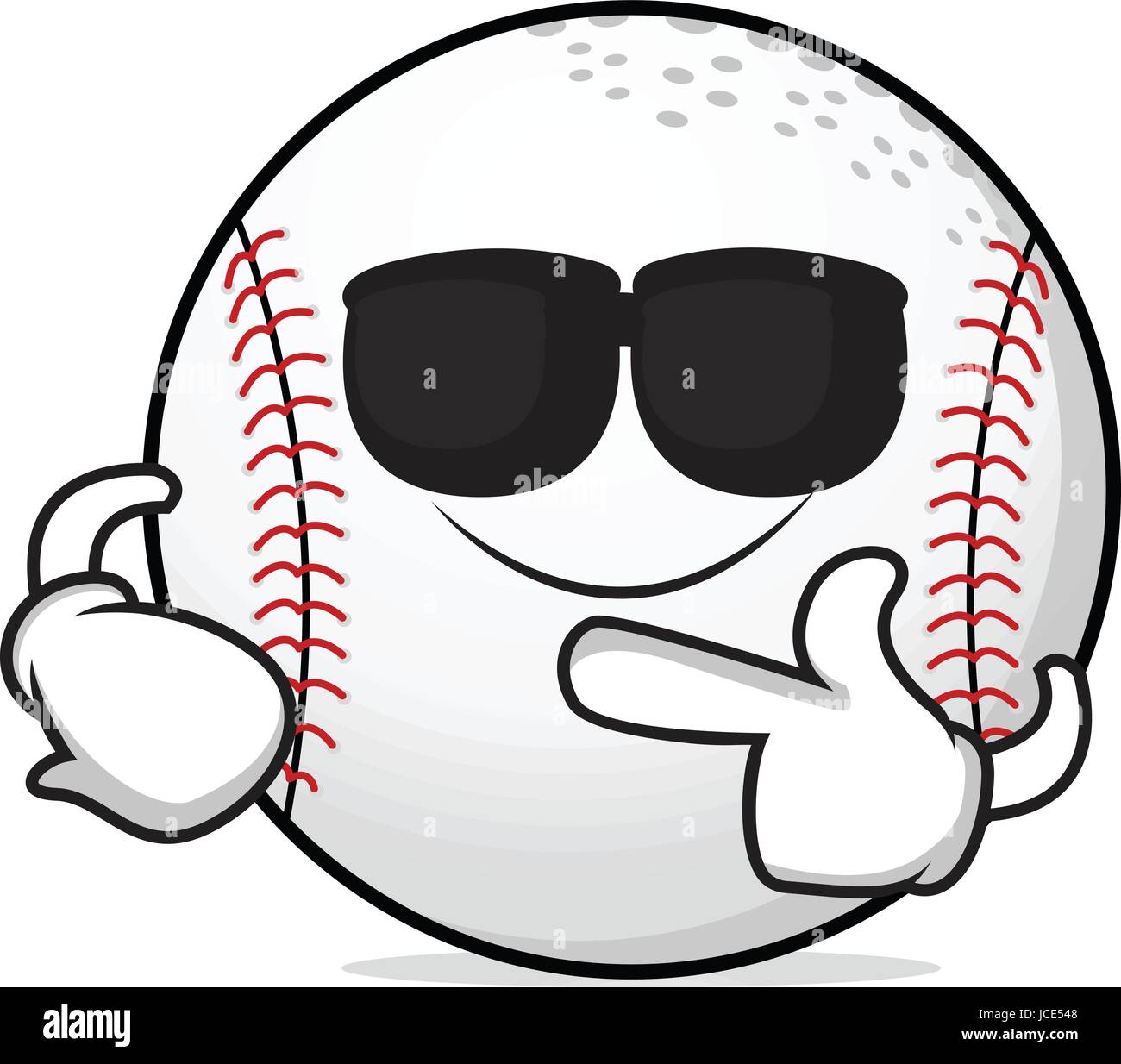 Super cool face baseball character Stock Vector Image & Art - Alamy