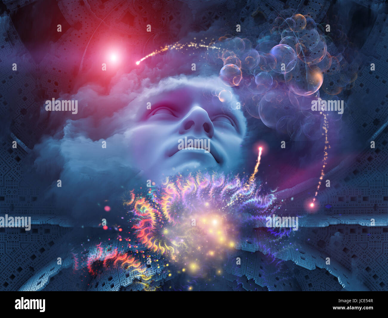 Dreaming Intellect series. Visually attractive backdrop made of human ...