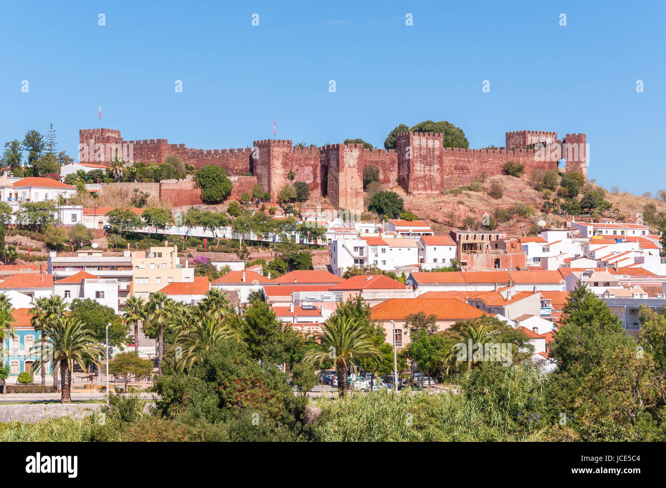 Panoramic view of Silves, ancient city in southern Portugal Stock Photo ...