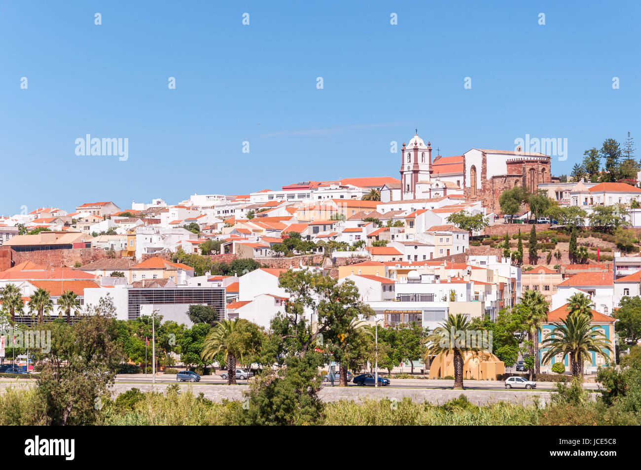 Panoramic view of Silves, ancient city in southern Portugal Stock Photo ...