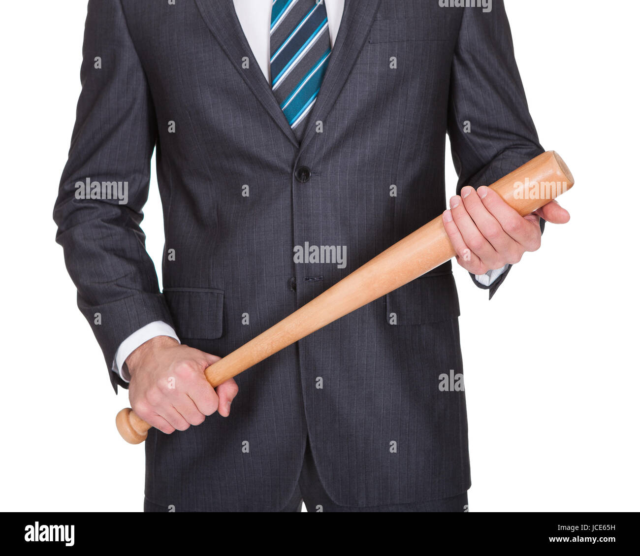 Gangster with baseball bat. Isolated on white Stock Photo - Alamy