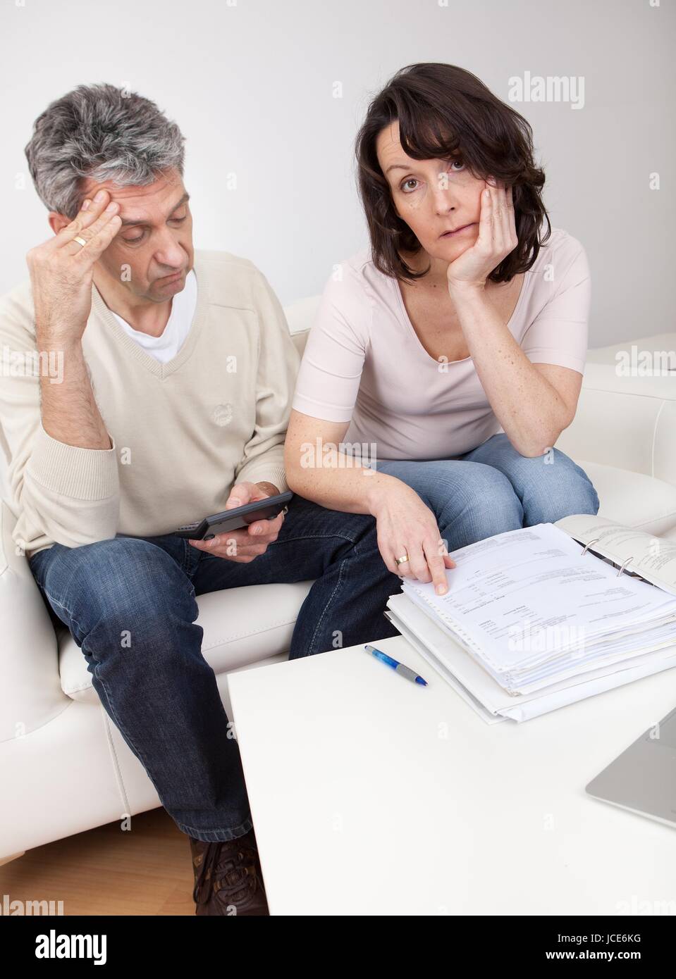 Worried couple finance european hi-res stock photography and images - Alamy
