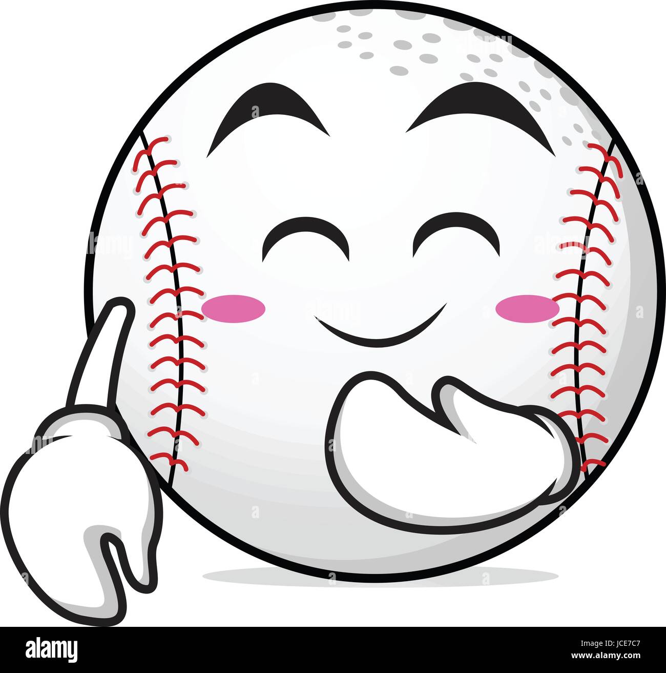 Blush face baseball cartoon character Stock Vector Image & Art - Alamy