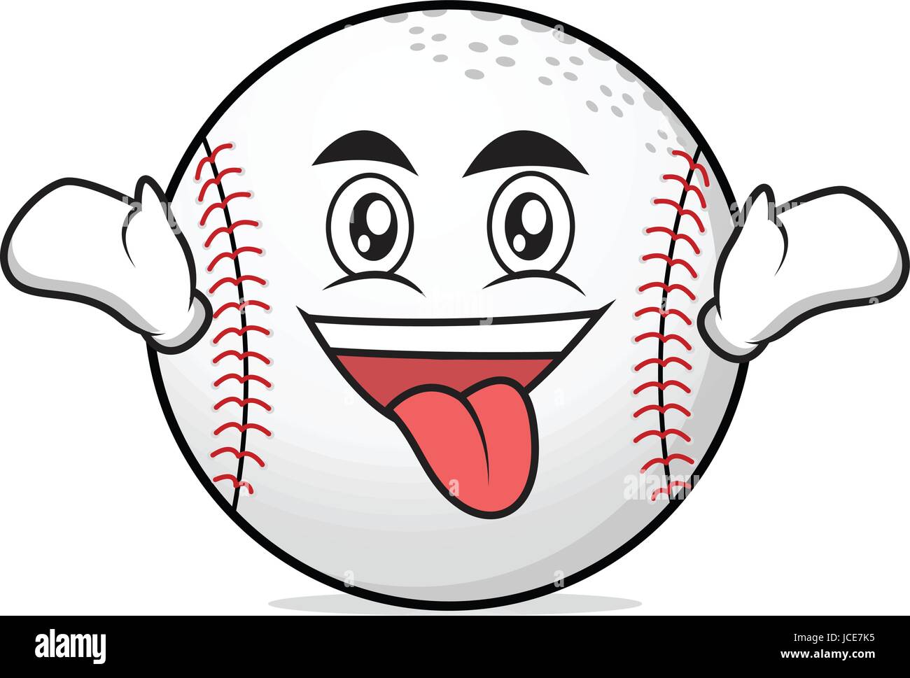 Happy face baseball cartoon hi-res stock photography and images - Alamy