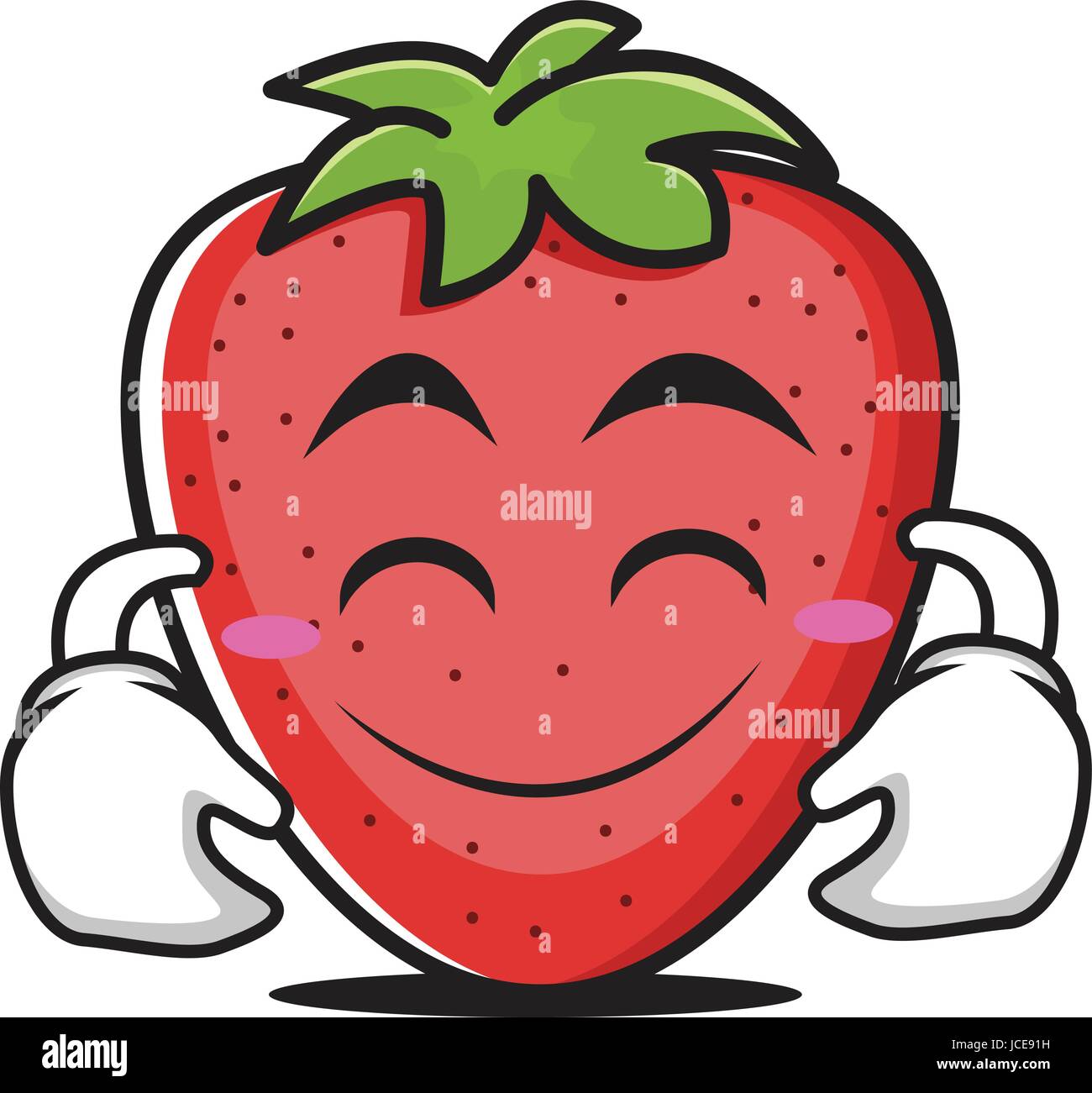 Cute smile strawberry cartoon character Stock Vector Image & Art - Alamy