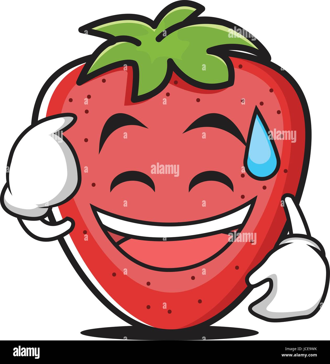 Sweat smile strawberry vector illustration Stock Vector Image & Art - Alamy