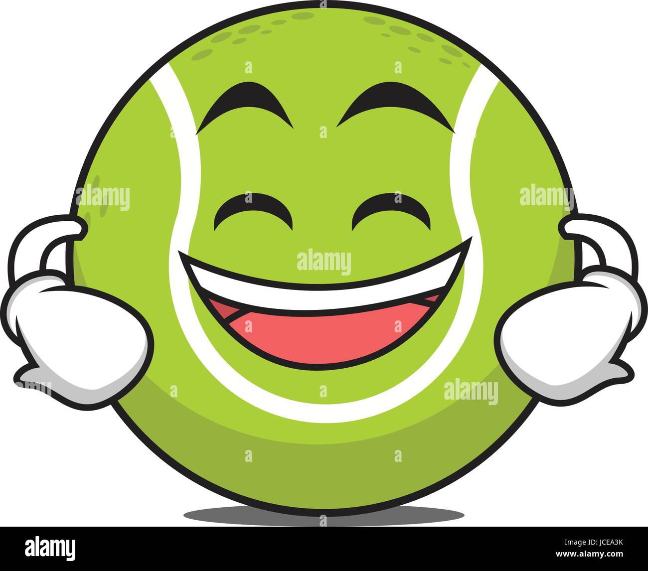Grinning tennis ball cartoon character Stock Vector Image & Art - Alamy