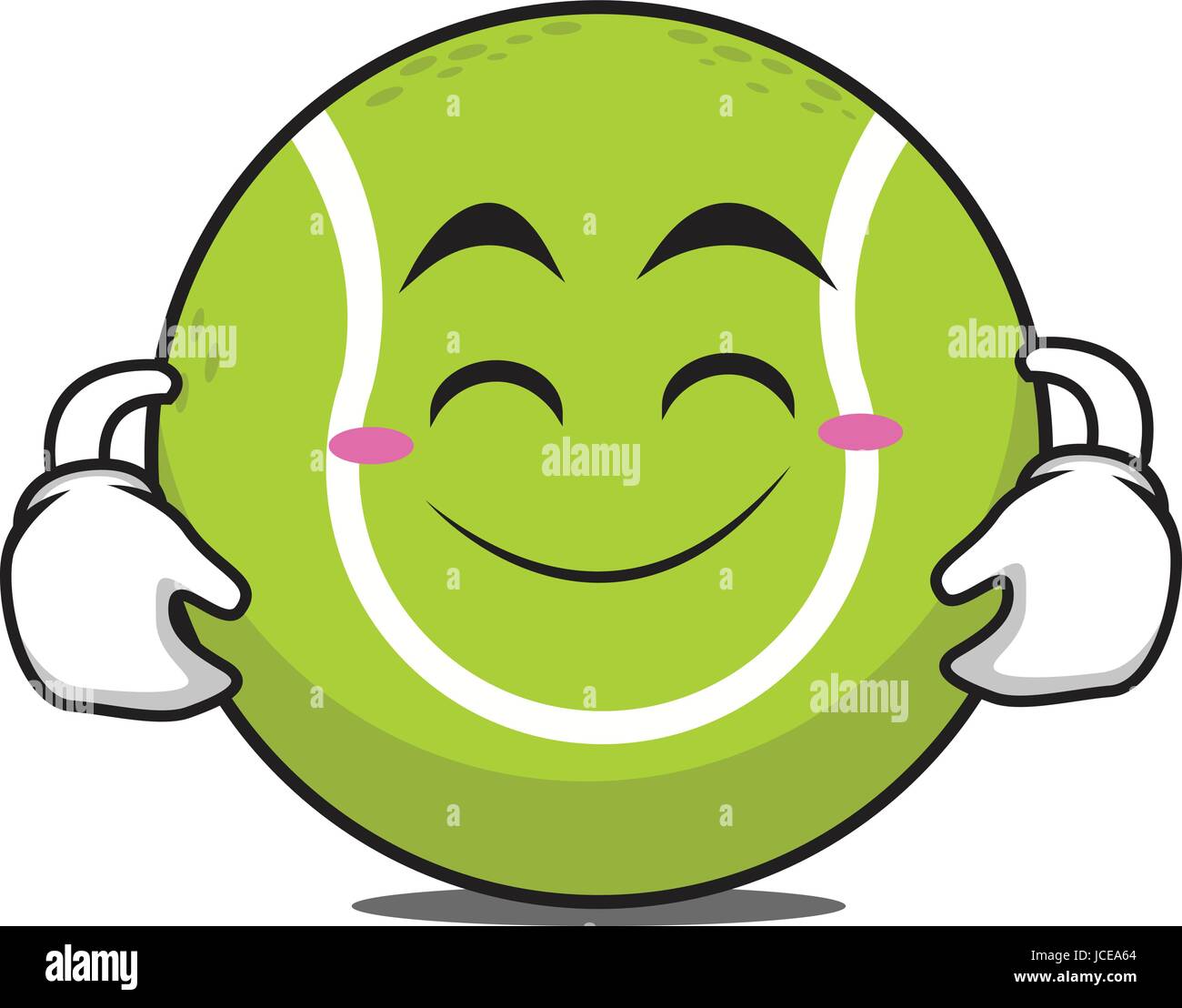 Cute smile tennis ball character Stock Vector Image & Art - Alamy