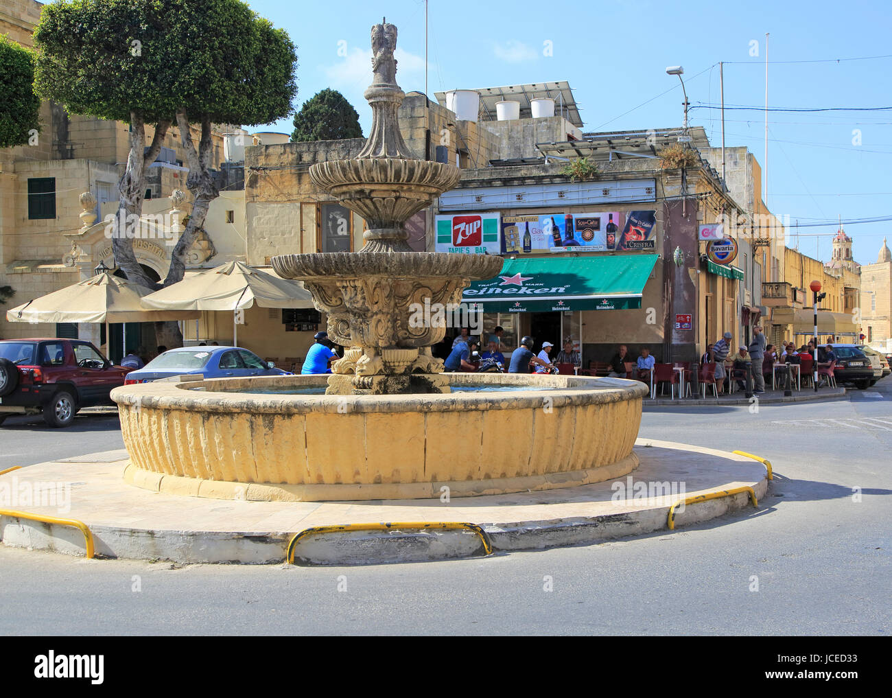 Saint Francis square in town of Victoria Rabat, island of Gozo, Malta ...