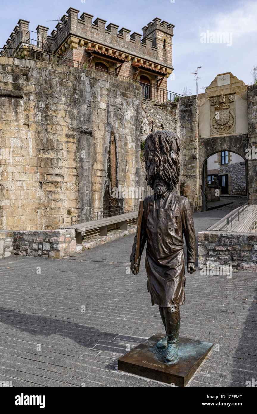 Santa Maria gate wall. Hondarribia Guipúzcoa, Basque Country ...