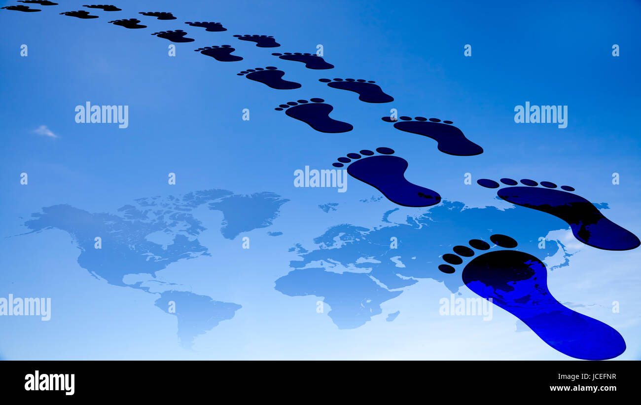 Human footprint map hi-res stock photography and images - Alamy