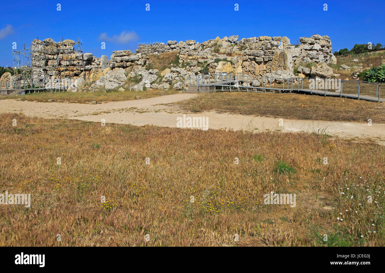 Ggantija neolithic megalithic 5500 years old prehistoric temple complex ...