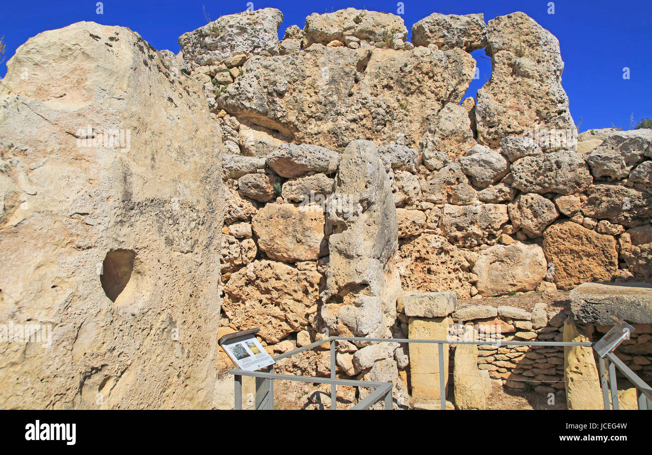 Ggantija neolithic megalithic 5500 years old prehistoric temple complex ...