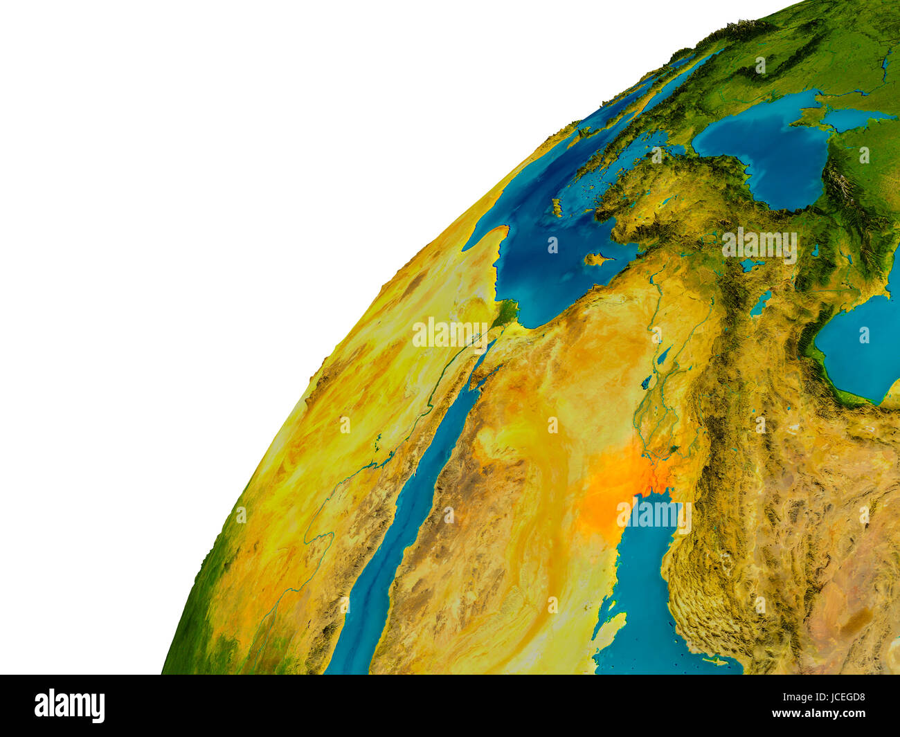 Topographic map of kuwait hi-res stock photography and images - Alamy