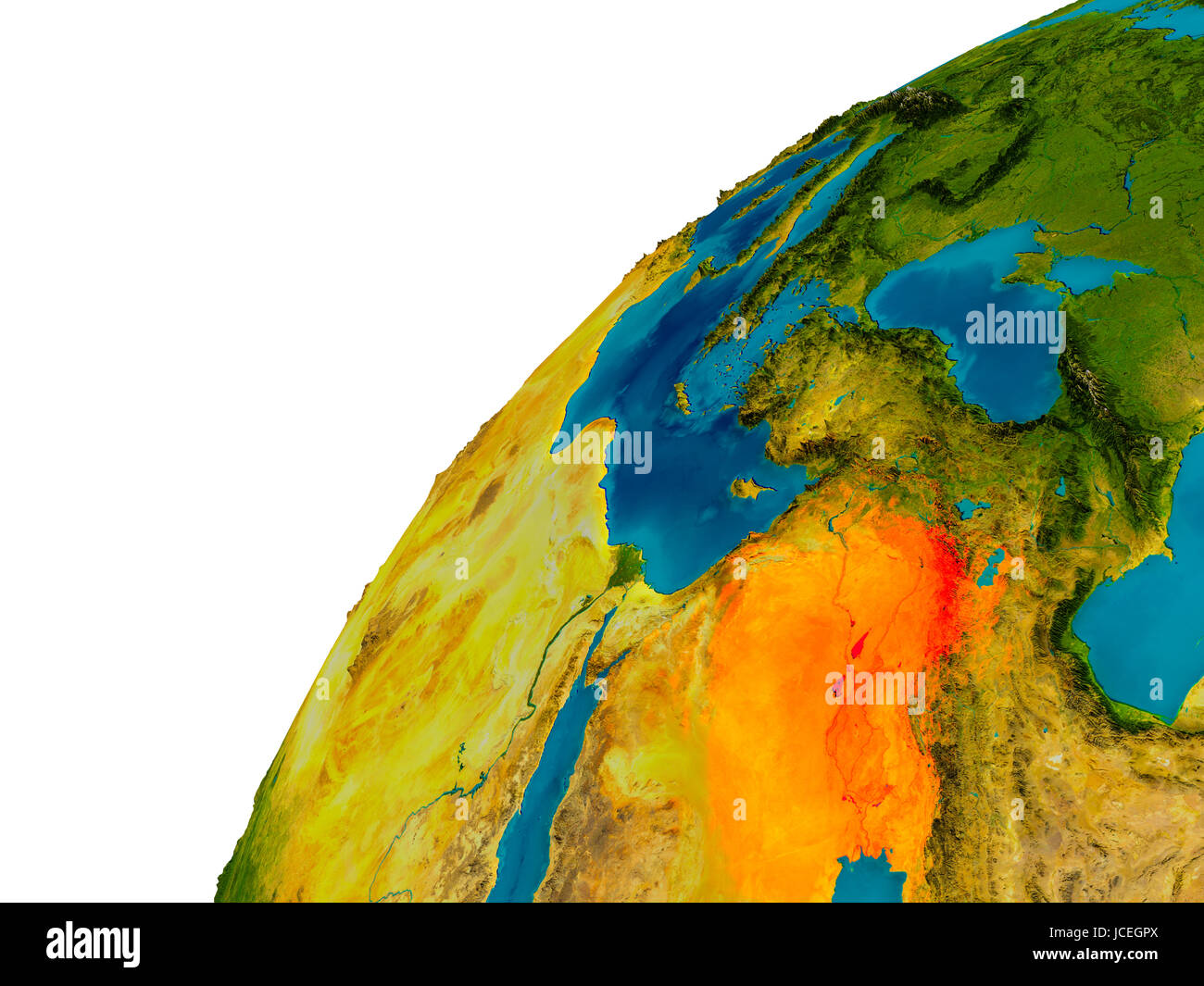 Topographic map of iraq hi-res stock photography and images - Alamy