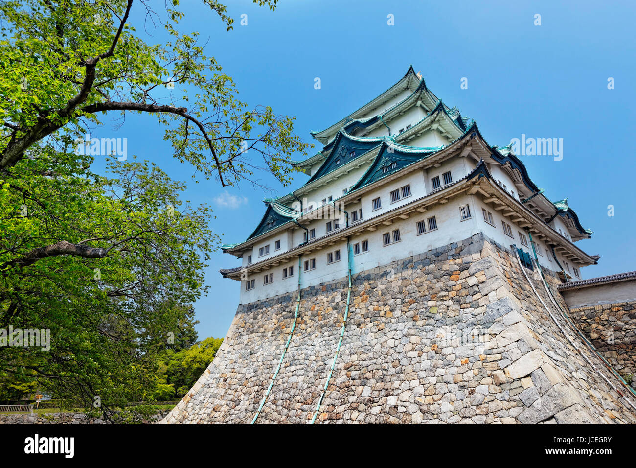 Nagoya castle atop with golden tiger fish head pair called "King Cha ...