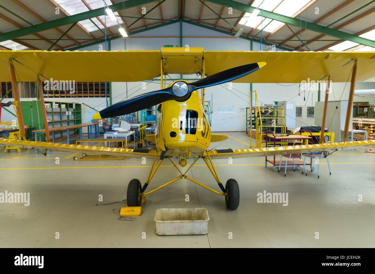 propeller biplane at the Dutch Air Force open days 2014 in Gilze-Rijen ...