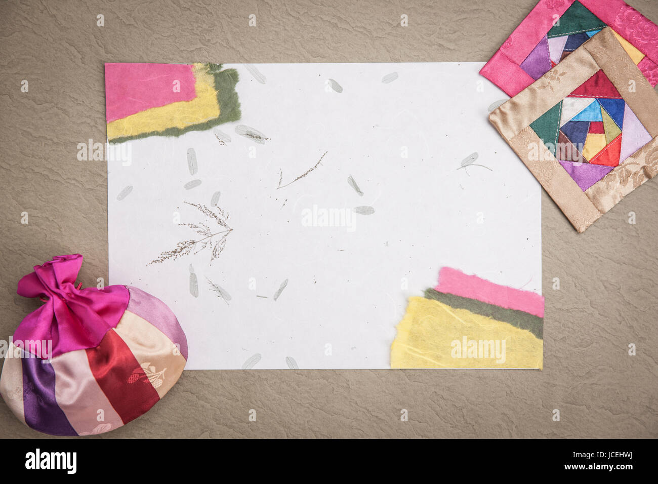 New Year's Day with traditional Korean fortune bag Stock Photo - Alamy