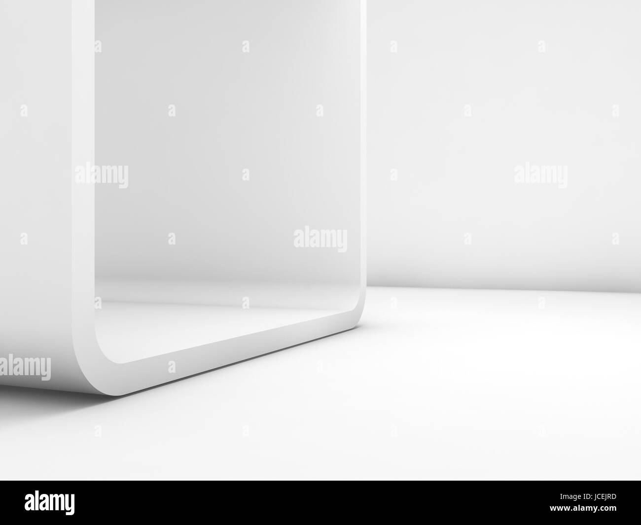 Abstract white empty interior, contemporary design of a room with ...