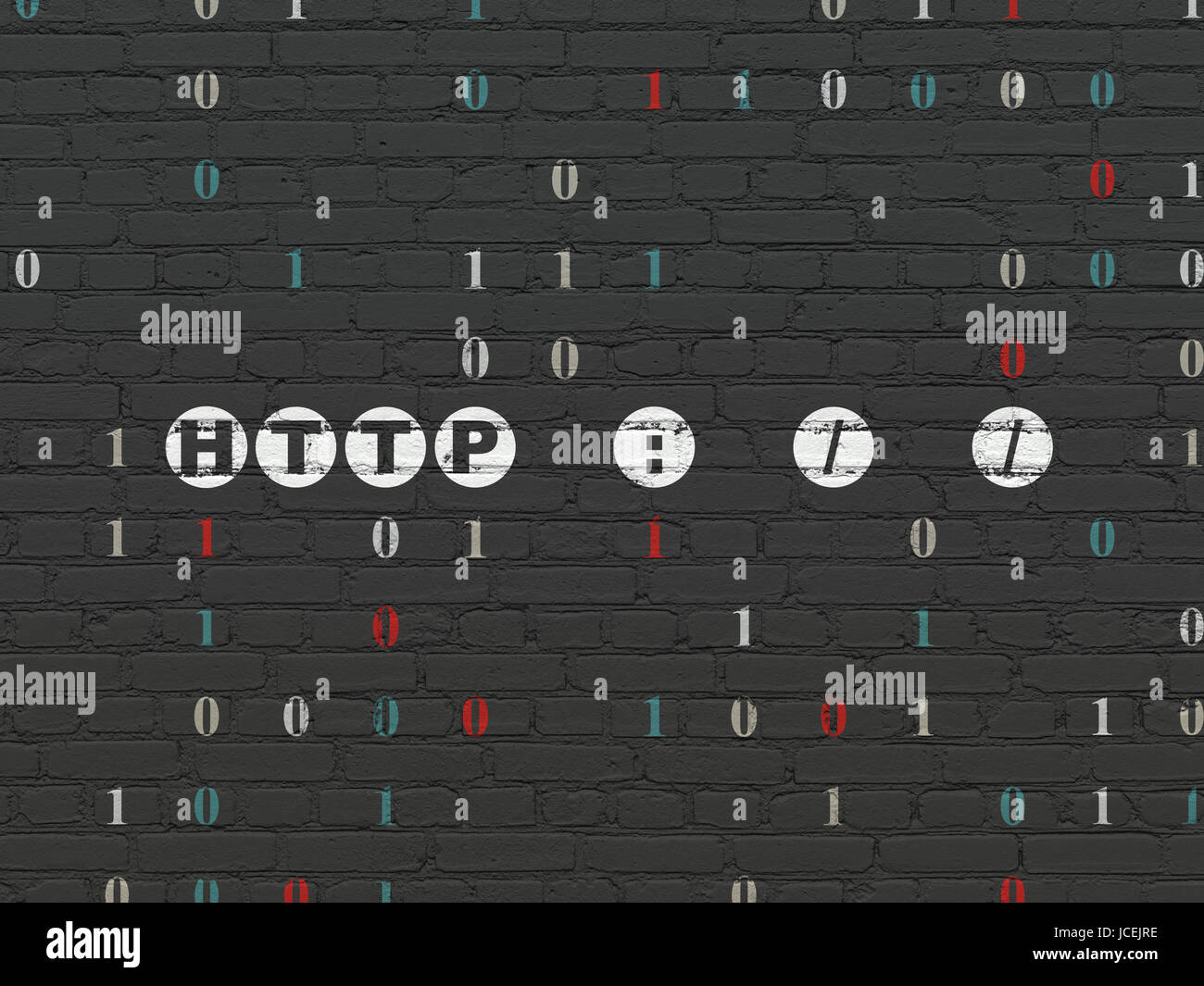 Web development concept: Http : / / on wall background Stock Photo - Alamy