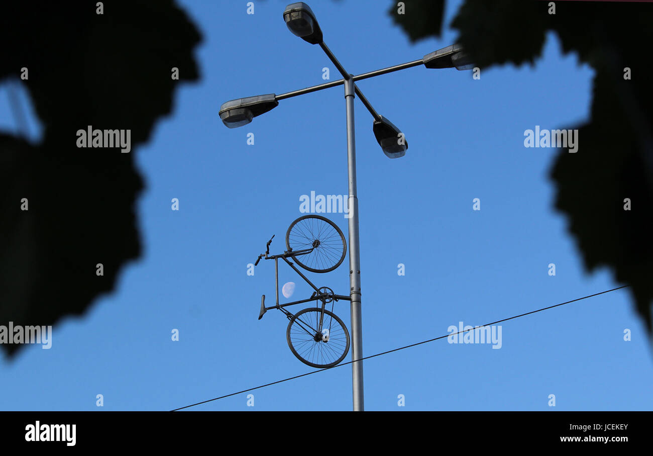 Bike to Heaven monument, Jan Bouchal, Kristof Kintera Stock Photo - Alamy