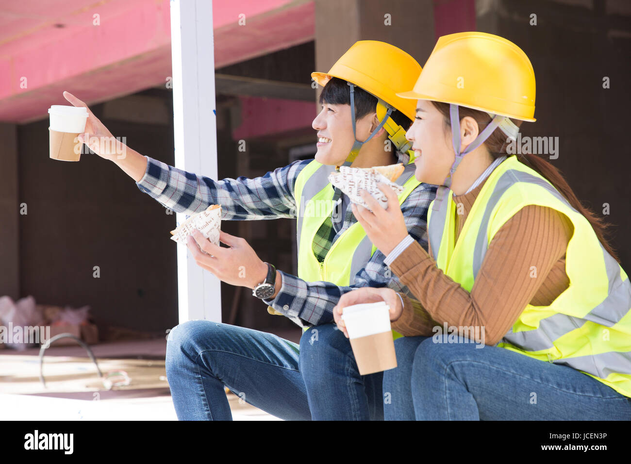Side view female workers hi-res stock photography and images - Alamy