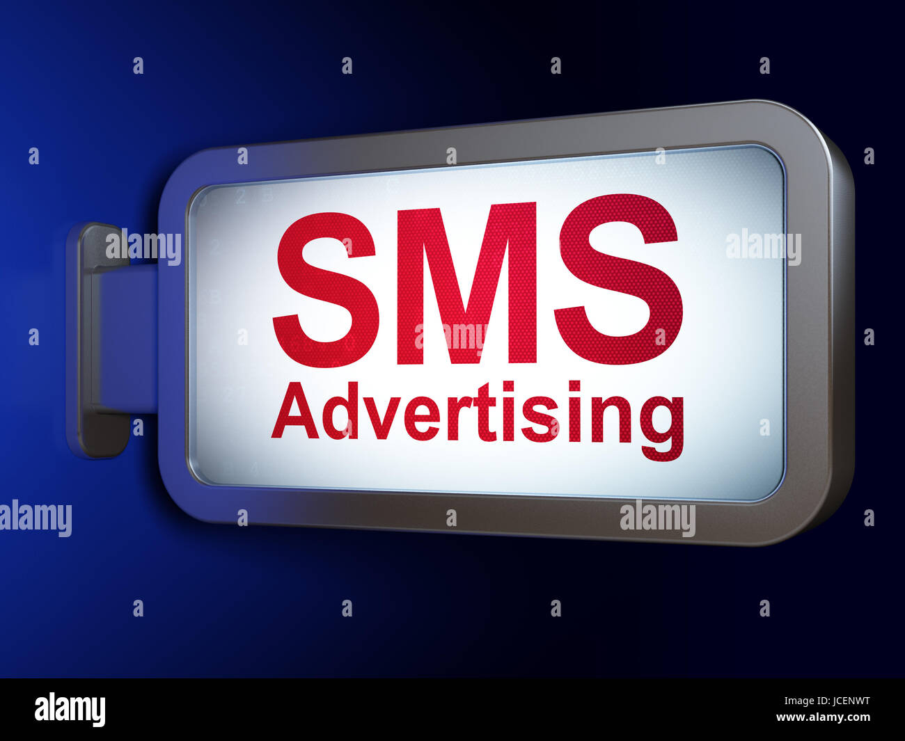 Advertising concept: SMS Advertising on billboard background Stock ...