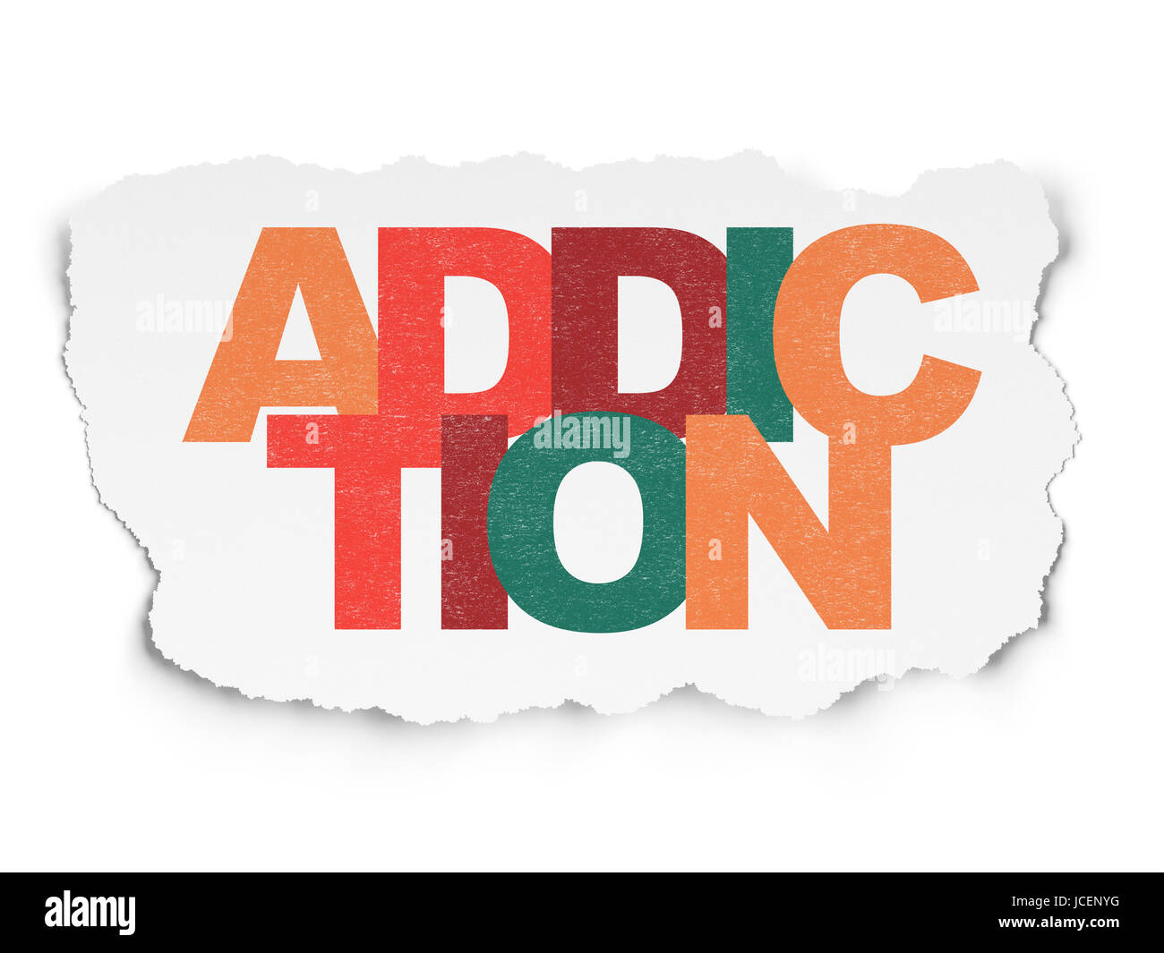 Medicine concept: Addiction on Torn Paper background Stock Photo - Alamy
