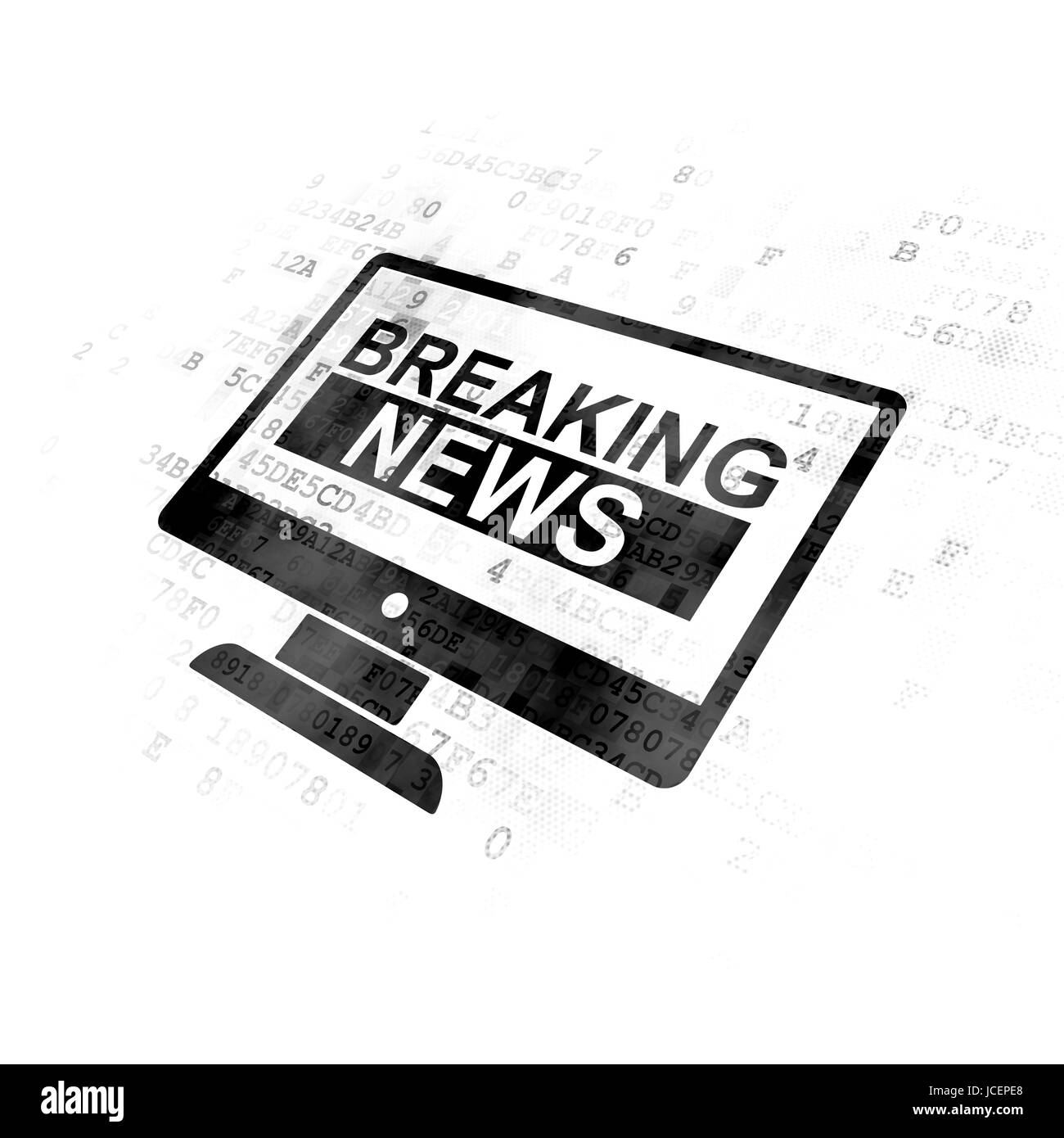 News concept: Breaking News On Screen on Digital background Stock Photo ...