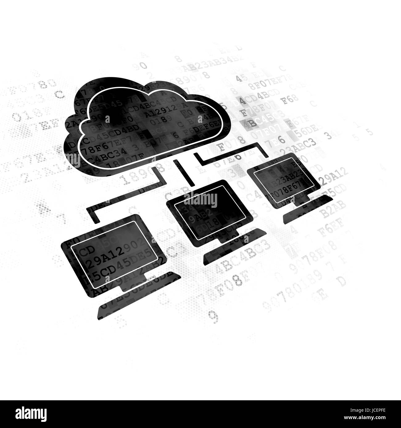 Hightech background Black and White Stock Photos & Images - Alamy