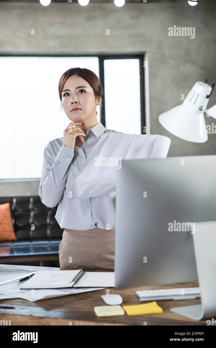 Female architect at office Stock Photo - Alamy