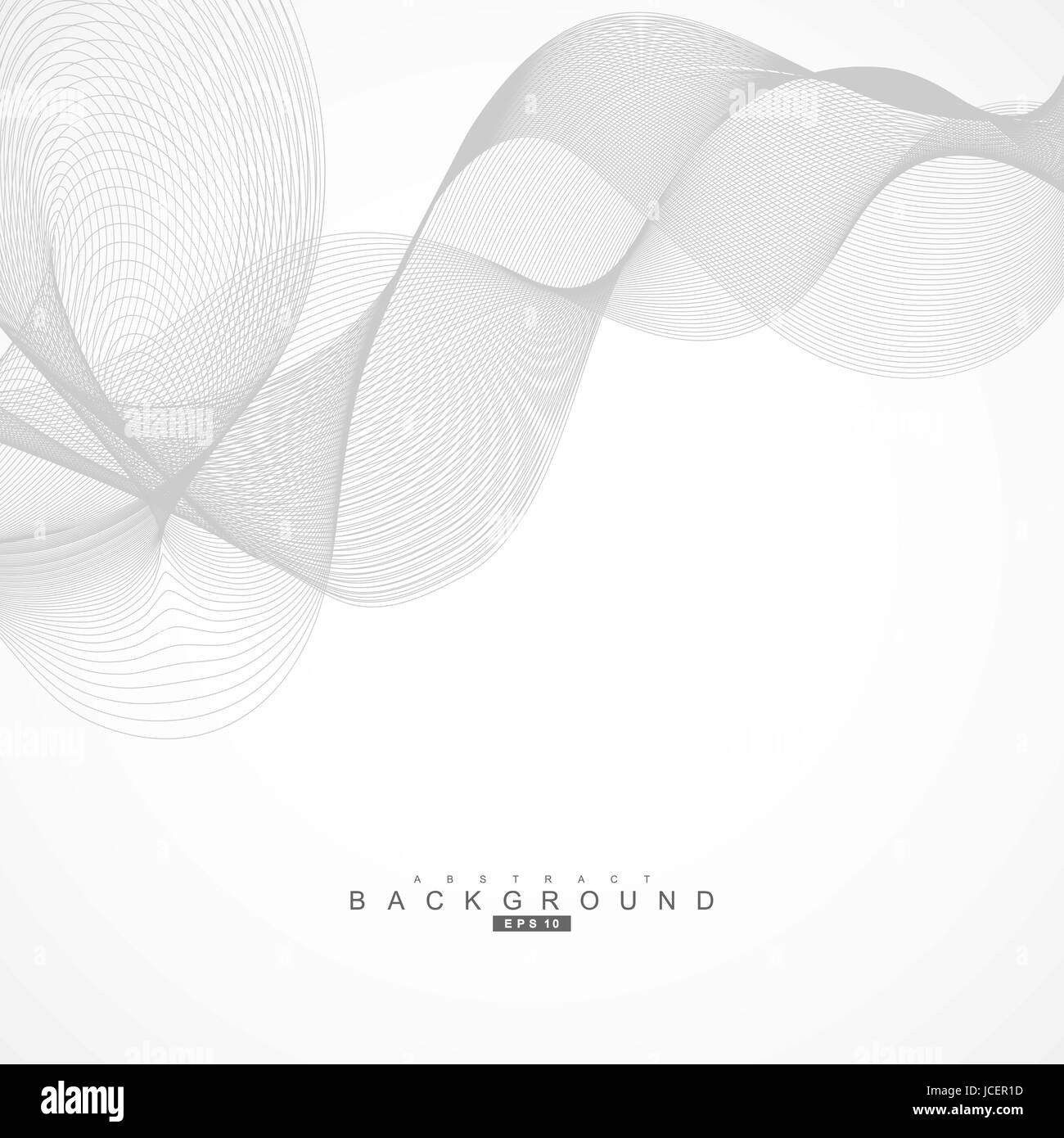 Abstract curved lines on grey background. Vector illustration Stock ...