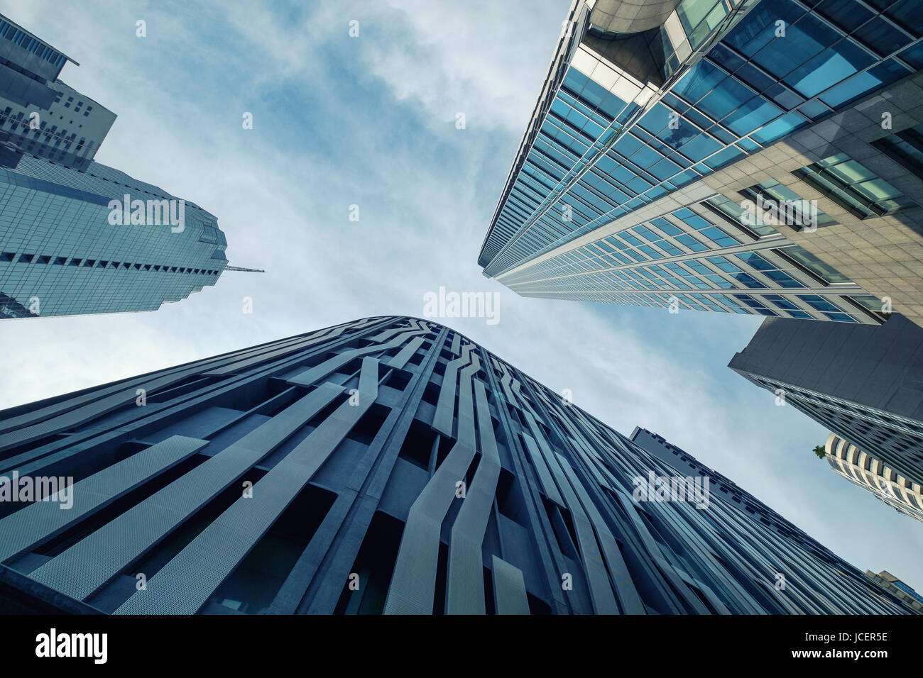 High rise building in business district of Manila, Philippines Stock ...