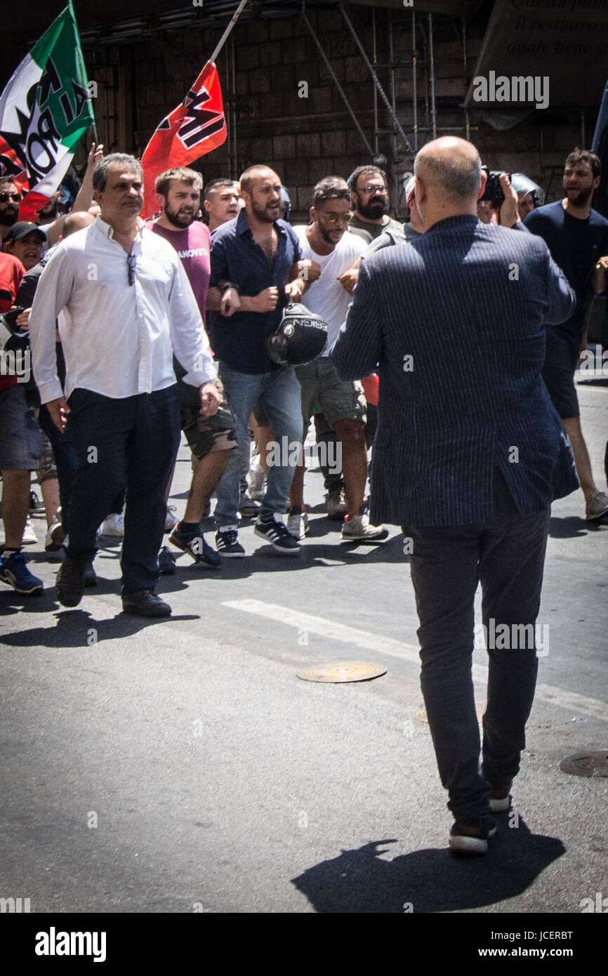 Demonstration of protest organized by "Forza Nuova". (Photo by: Andrea ...