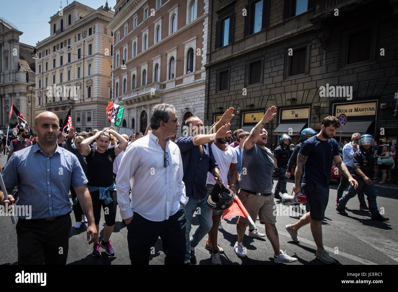 Demonstration of protest organized by "Forza Nuova". (Photo by: Andrea ...