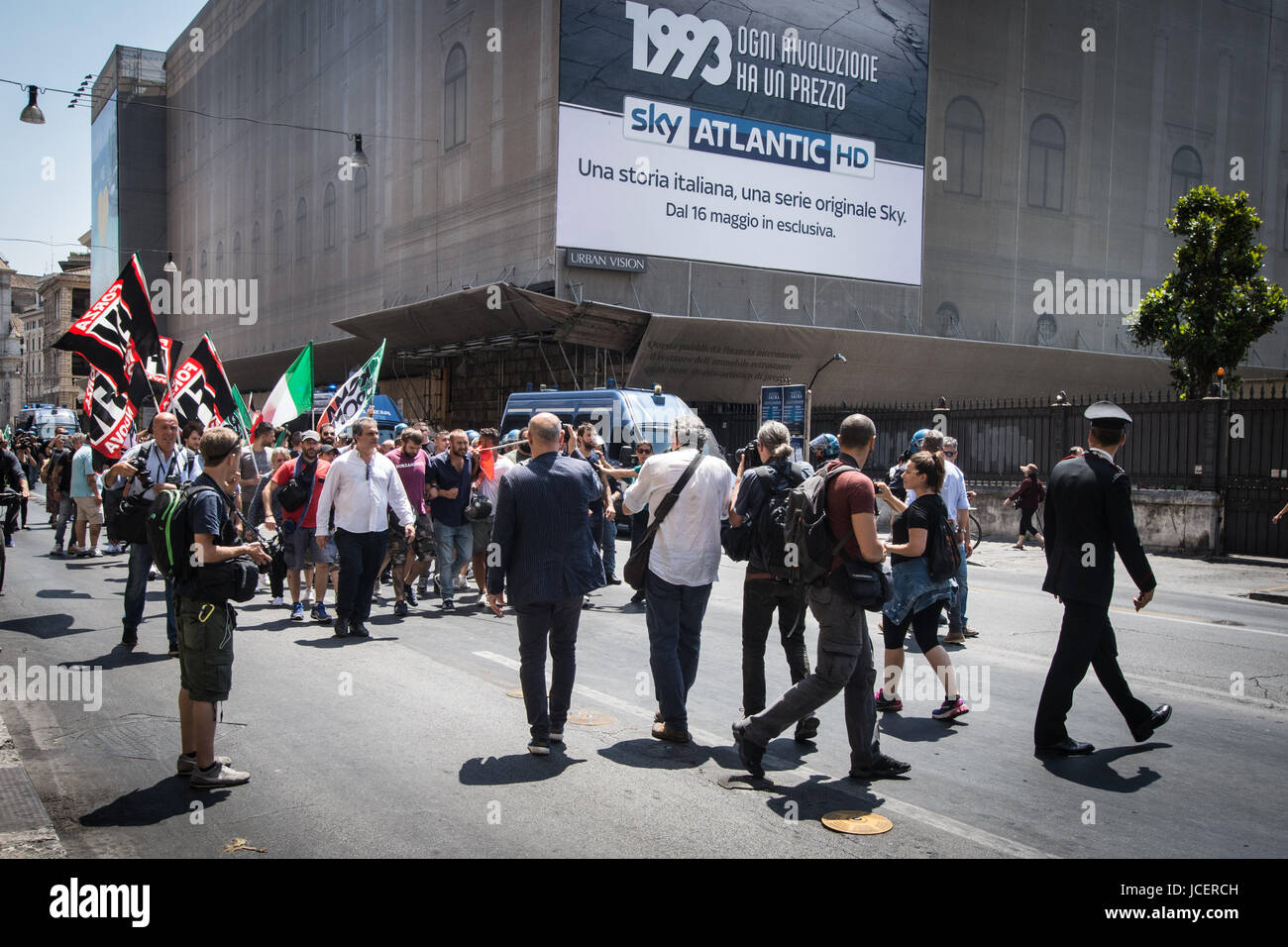 Demonstration of protest organized by "Forza Nuova". (Photo by: Andrea ...