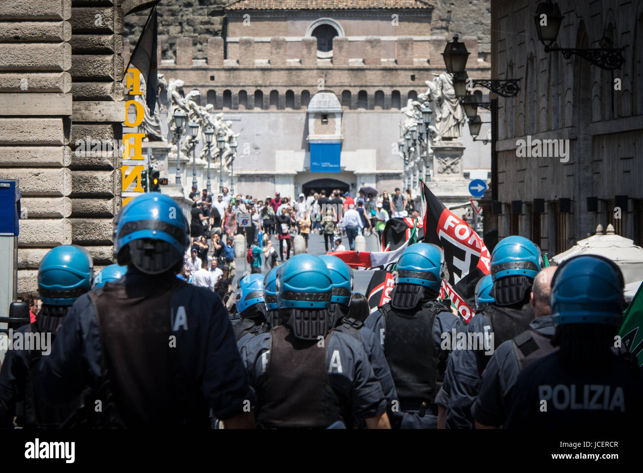 Demonstration of protest organized by "Forza Nuova". (Photo by: Andrea ...