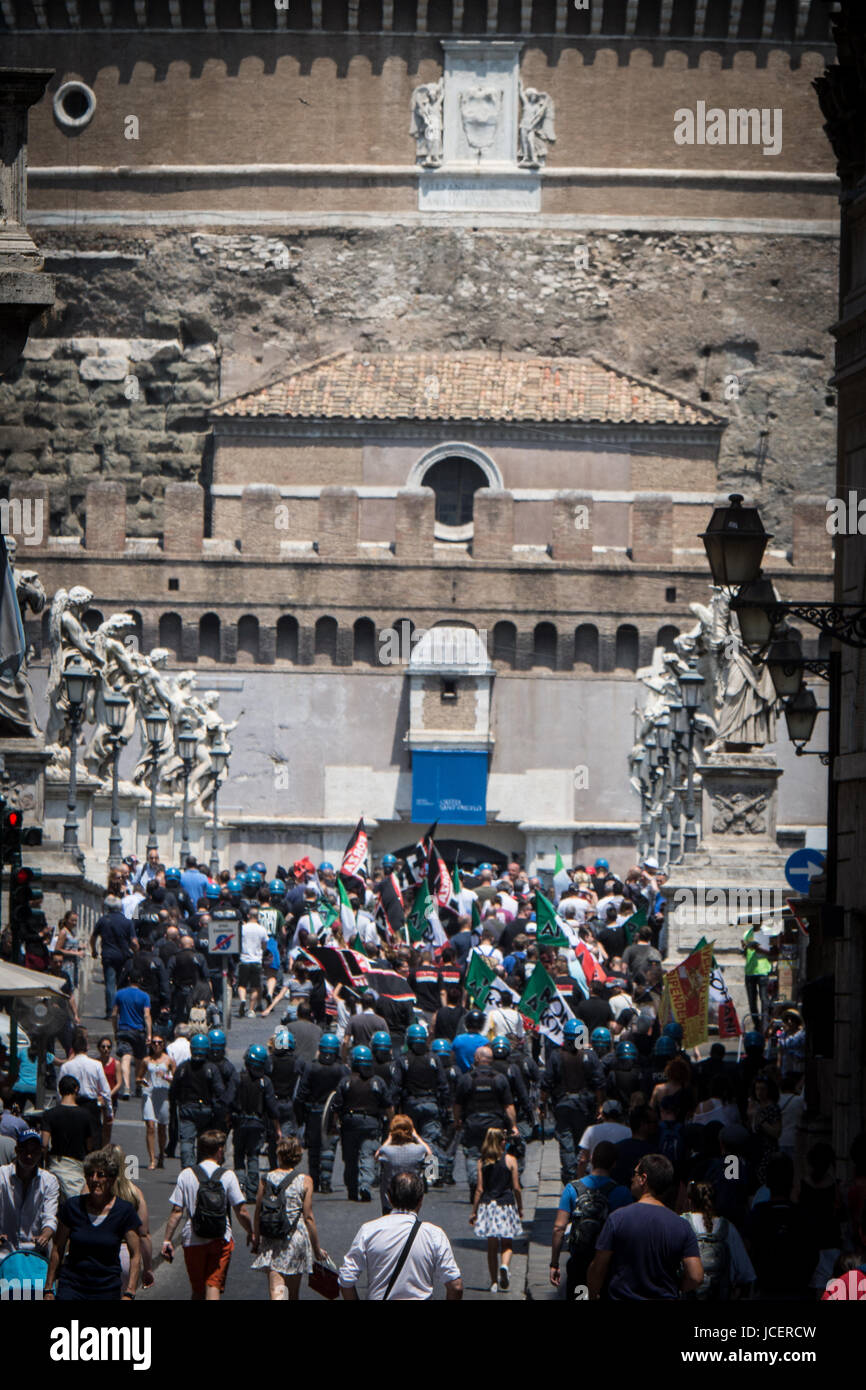 Demonstration of protest organized by "Forza Nuova". (Photo by: Andrea ...