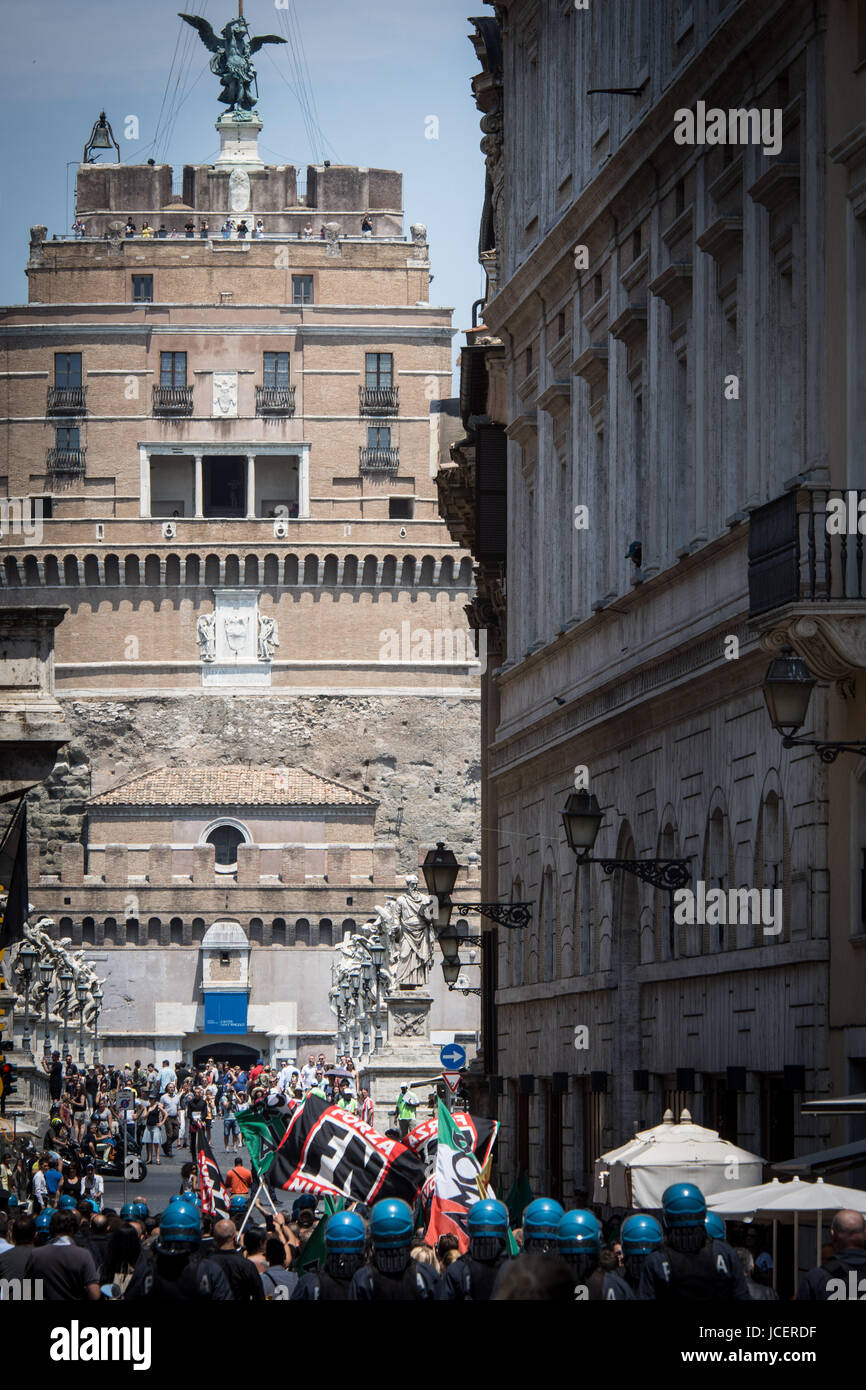 Demonstration of protest organized by "Forza Nuova". (Photo by: Andrea ...